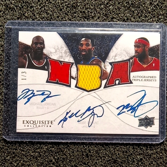 Toys | Michael Jordan Kobe Bryant Lebron James Triple Autograph Card ...